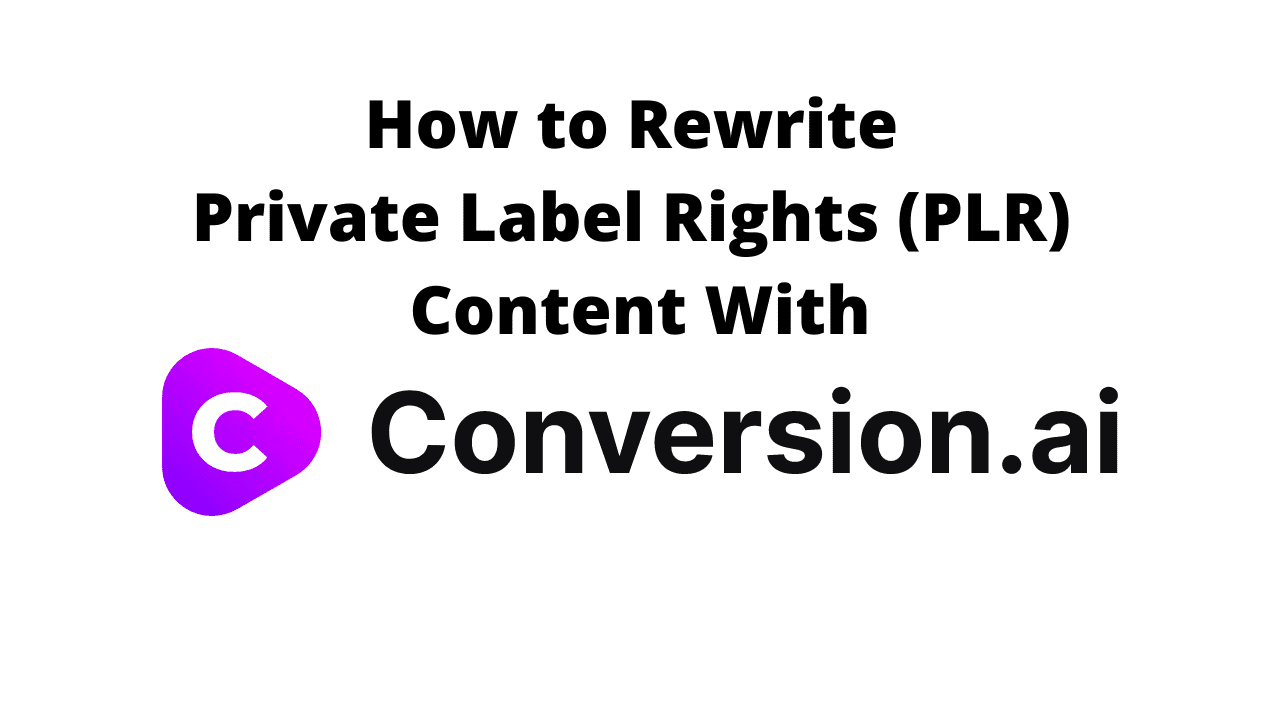 How to Rewrite Private Label Rights (PLR) Content With Jarvis AI ...